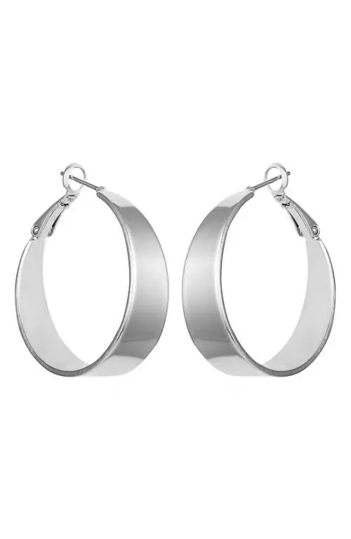 Vince Camuto Wide Hoop Earrings - Silver