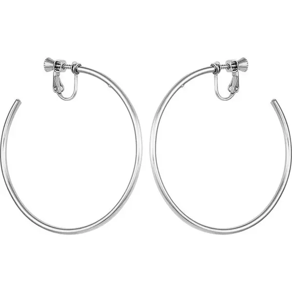 Vince Camuto Clip-on Hoop Earrings - Silver