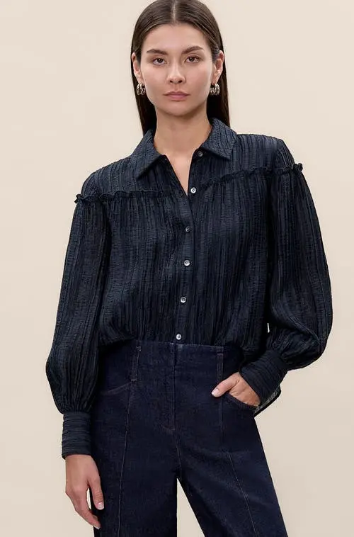 Rebecca Taylor Olivia Ruffle Detail Blouse