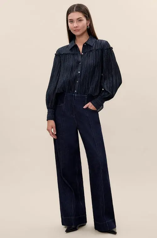 Rebecca Taylor Olivia Ruffle Detail Blouse