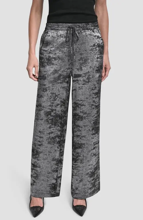 Dkny Wide-leg Liquid Velvet Pants