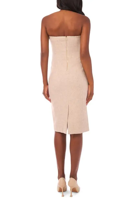 1.State Strapless Herringbone Column Dress
