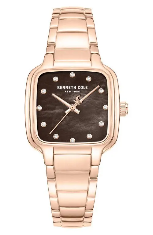 KENNETH COLE Classic Mother-of-pearl & Diamond Bracelet Watch - Pink