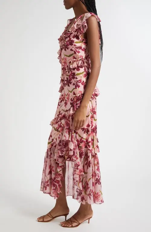 Cinq À Sept Ora Trailing Hibiscus Maxi Dress