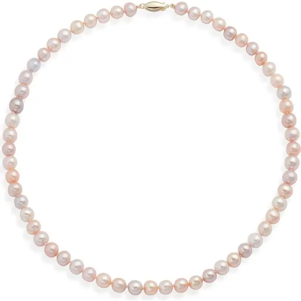 Nordstrom Freshwater Pearl Necklace - Blush- 14k Yellow Gold