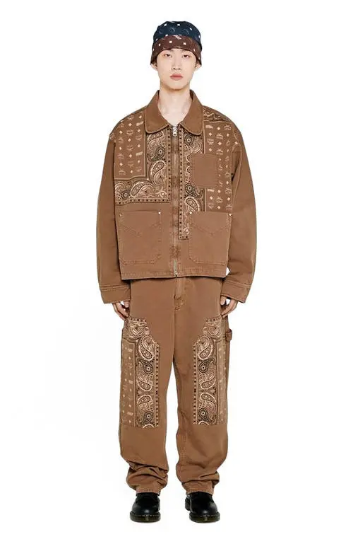 Mcm X Kasina Bandana Monogram Denim Jacquard Pants