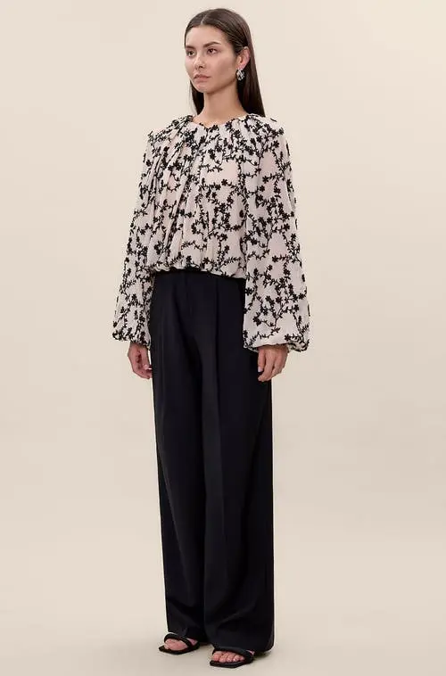 Rebecca Taylor Tailored Pleated Pants - Black