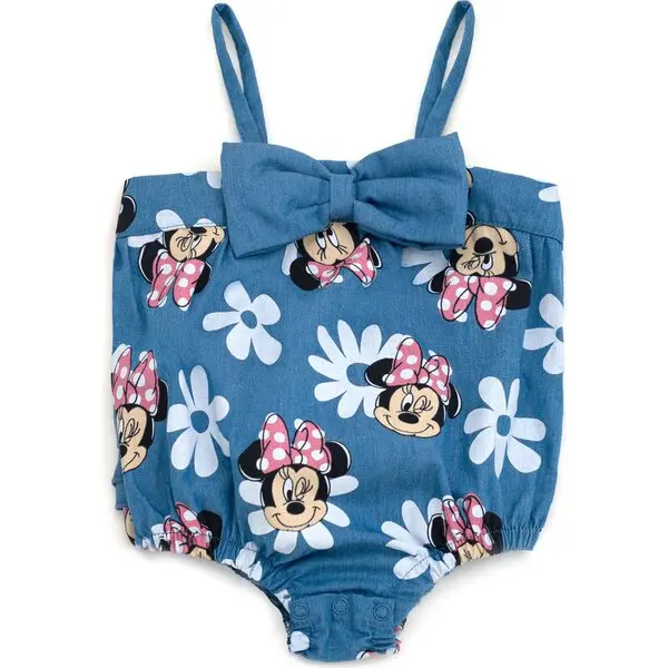 Disney Minnie Mouse Sleeveless Bubble Romper - Blue