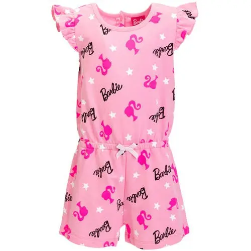 BARBIE Sleeveless Skater Romper - Pink
