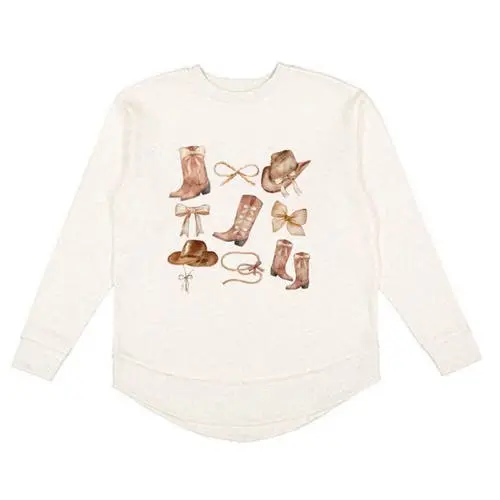 SWEET WINK Cowgirl Cutie Sweatshirt - Natural