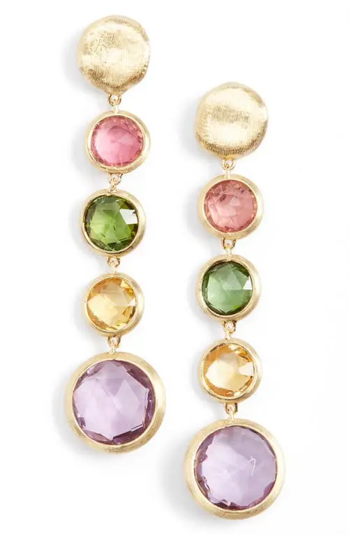 Marco Bicego Jaipur Semiprecious Stone Linear Earrings - Gold