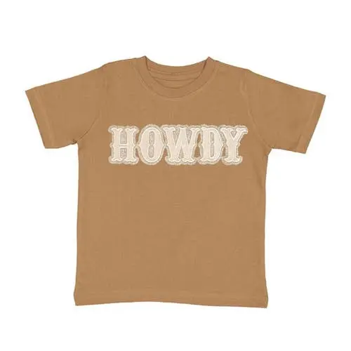 SWEET WINK Howdy Patch Short Sleeve T-shirt - Mocha