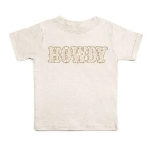 SWEET WINK Howdy Patch Short Sleeve T-shirt - Natural