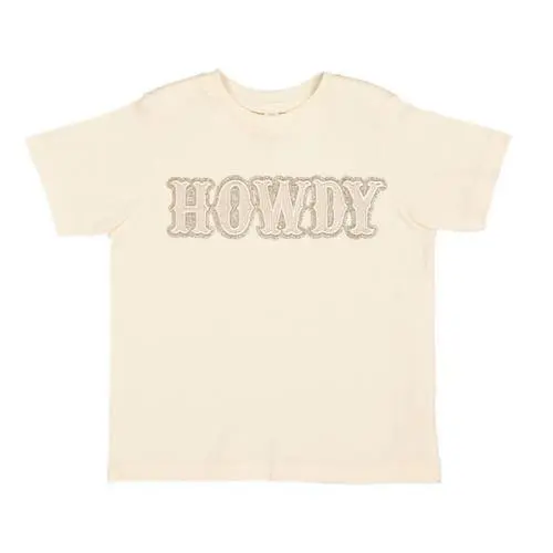 SWEET WINK Howdy Patch Short Sleeve T-shirt - Natural