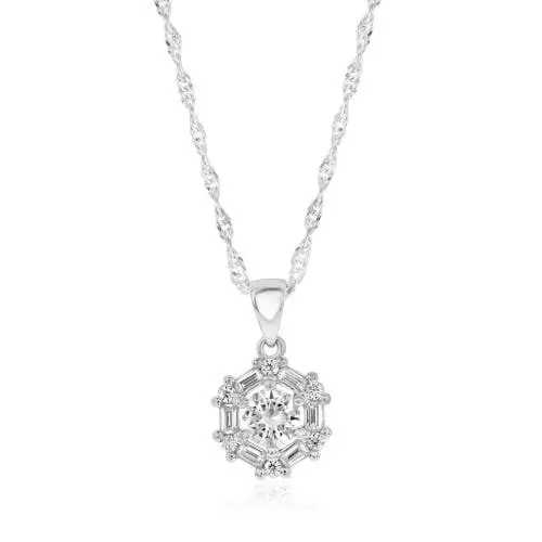 DONATELLO GIAN Sterling Moissanite Necklace - Silver