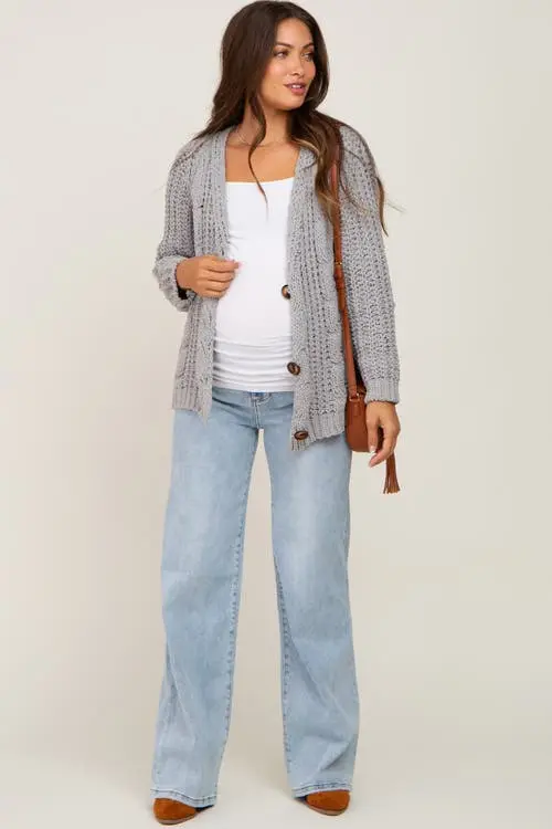 PINKBLUSH Wide Leg Maternity Jeans