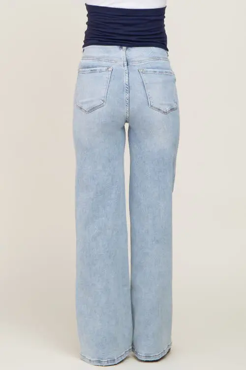 PINKBLUSH Wide Leg Maternity Jeans