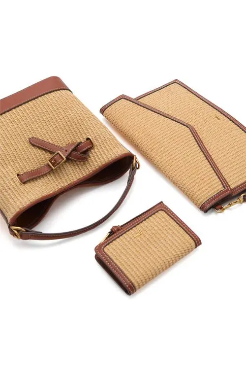 Mango Raffia Woven Clutch
