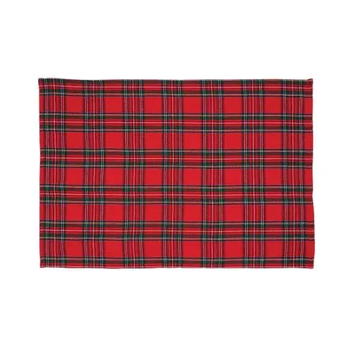 C&F HOME Arlington Plaid Cotton Woven Placemats Set Of 6 - Red