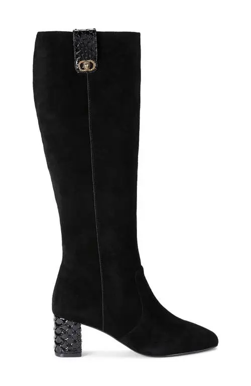 Kurt Geiger Metallic Block Heel Knee-high Boots