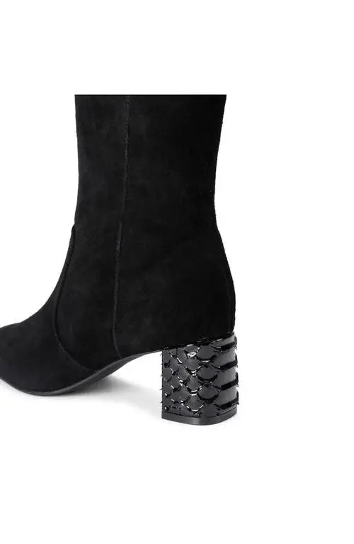 Kurt Geiger Metallic Block Heel Knee-high Boots
