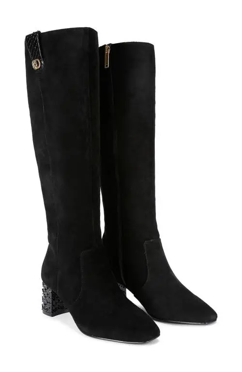 Kurt Geiger Metallic Block Heel Knee-high Boots