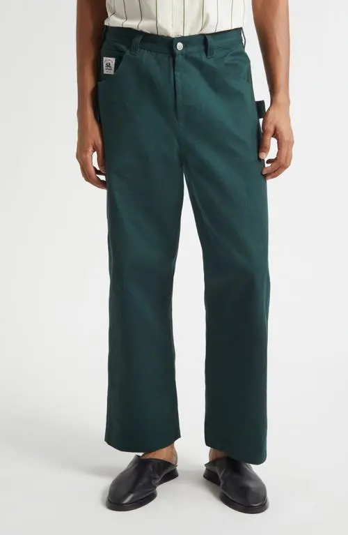 BODE Knolly Brook Cotton Twill Trousers - Dark Green