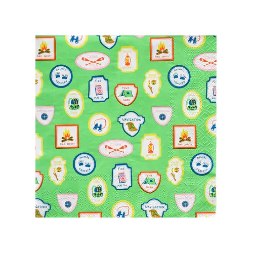 DAYDREAM SOCIETY Camp Explorer Badge Large Napkins - Assorted Pre-pack