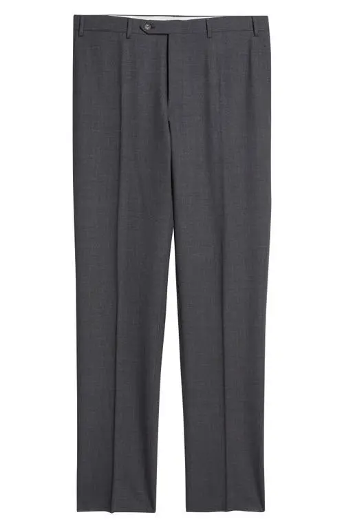 Canali Siena Regular Fit Impeccabile Wool Suit Trousers - Charcoal