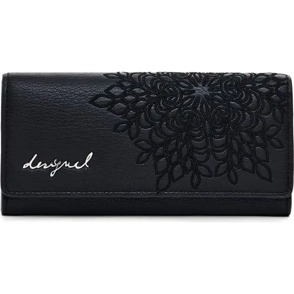 Desigual Medium Faux Leather Wallet - Black