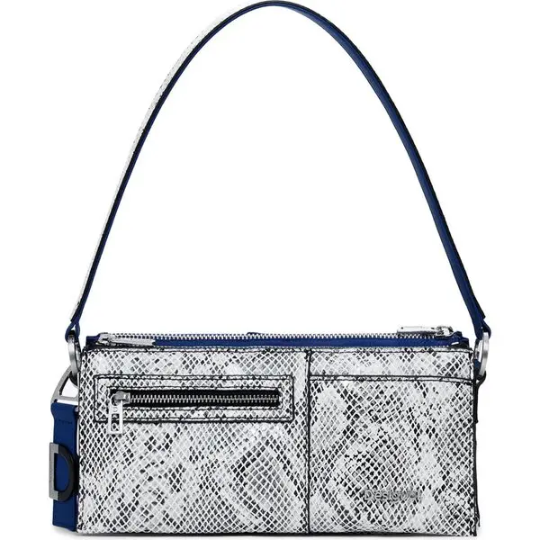Desigual Two-tone Snake Embossed Shoulder Bag
