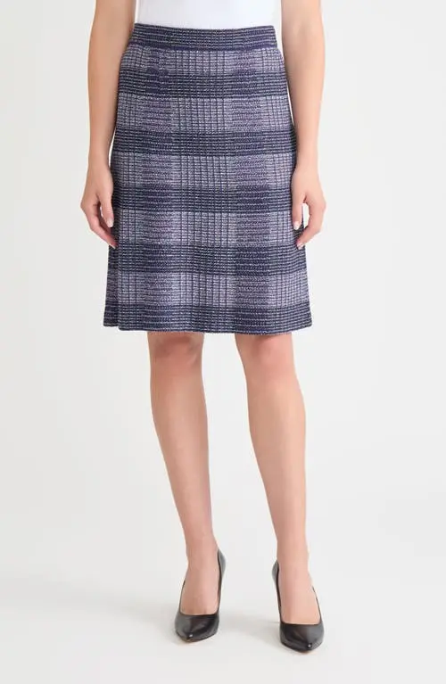 Misook Knit Tweed Pull-on Pencil Skirt