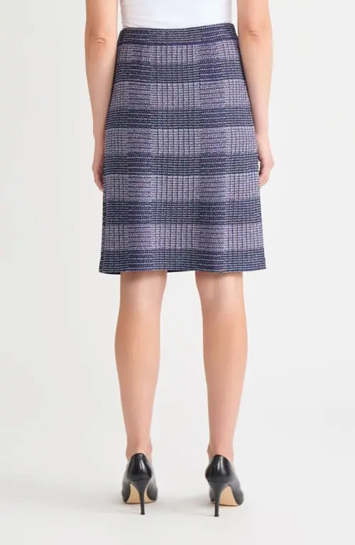 Misook Knit Tweed Pull-on Pencil Skirt