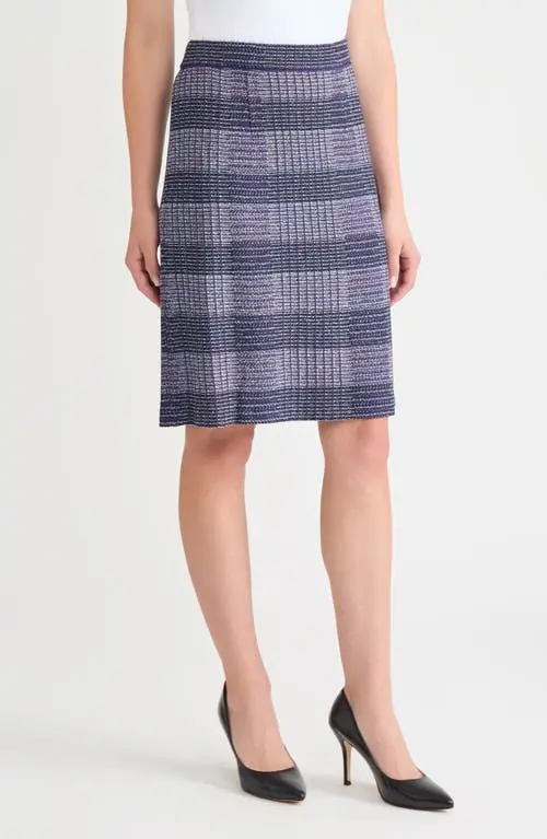 Misook Knit Tweed Pull-on Pencil Skirt