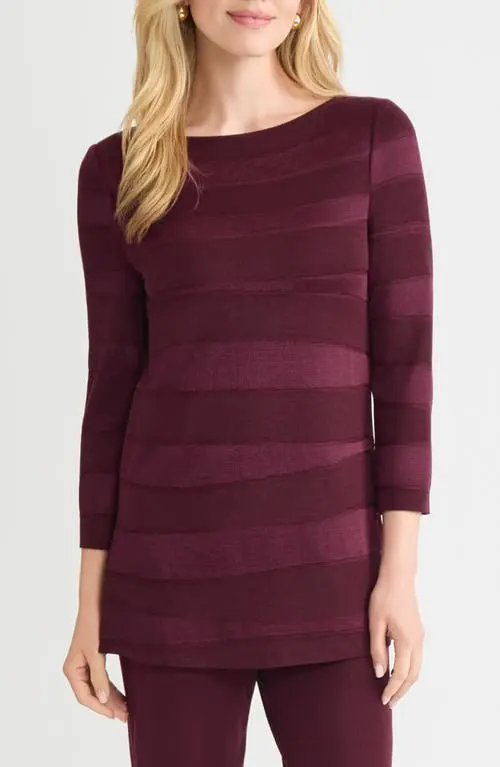 Misook Tonal Stripe Tunic