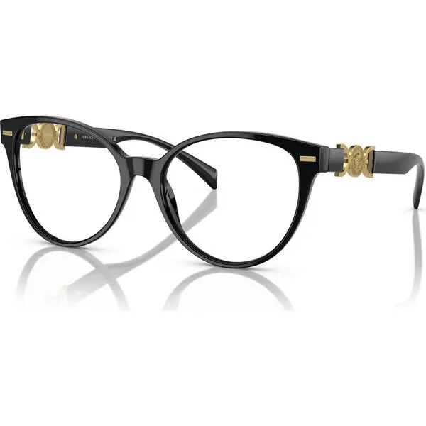 Versace 55mm Cat Eye Optical Glasses - Black