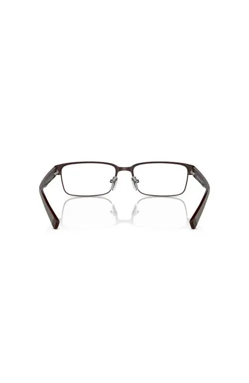 Armani Exchange 54mm Rectangle Eyeglasses - Brown