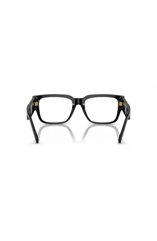 Versace 55mm Square Optical Glasses - Black/gold
