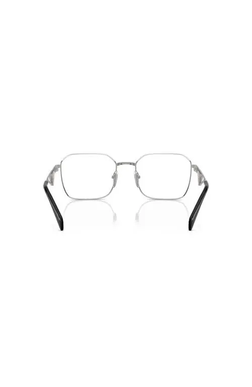 Prada 55mm Irregular Optical Glasses - Silver