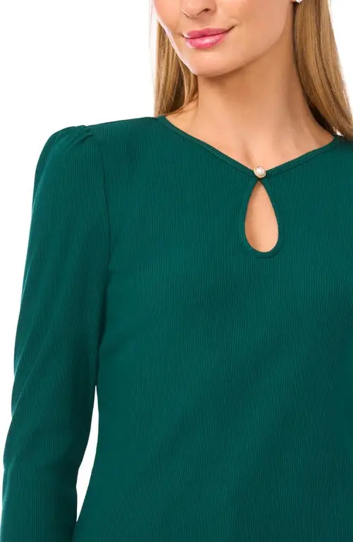 CECE DUPRAZ Keyhole Rib Top - Darkforest