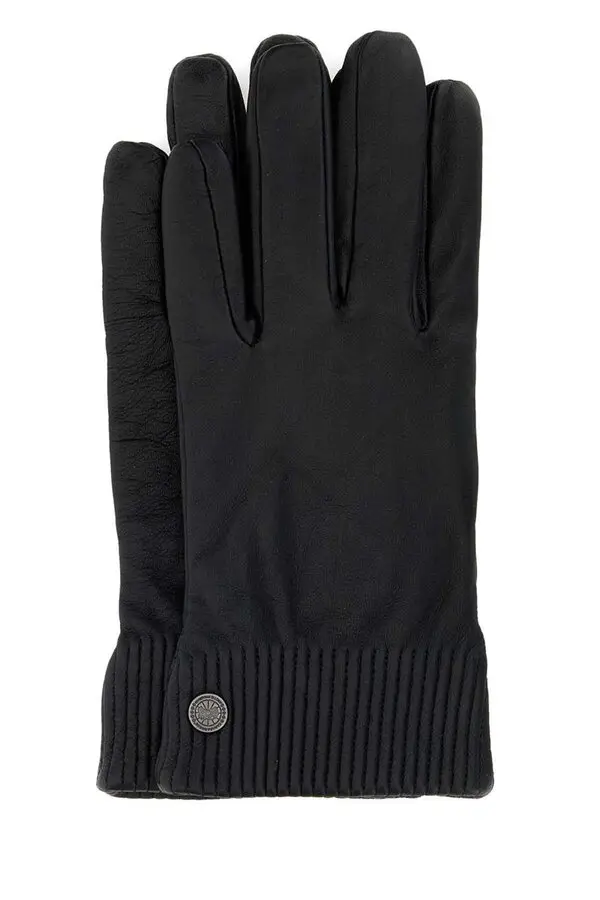 Canada Goose Leather Rib Luxe Gloves - Blacknoir