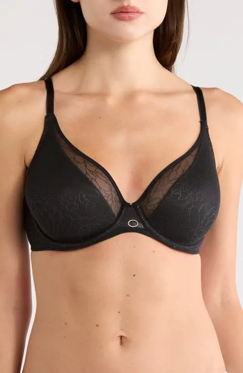 Chantelle Belle Underwire Plunge Bra - Black-011