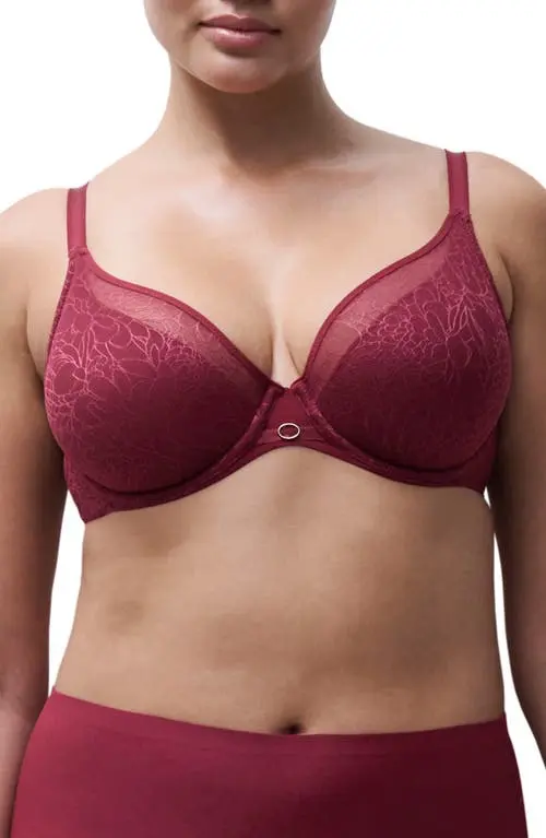 Chantelle Belle Underwire Plunge Bra - Raspberry