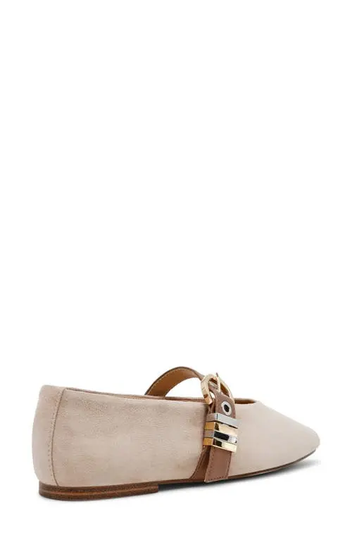 Steve Madden Lucia Mary Jane Flat - Taupe Suede