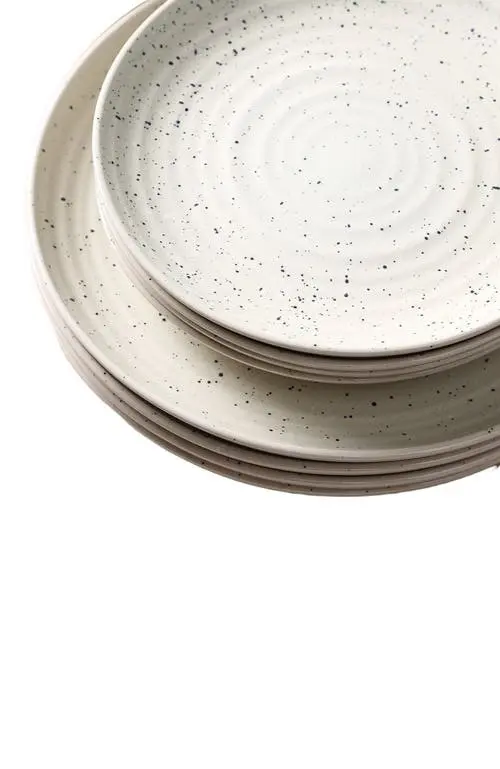 STONE + LAIN Dua Stoneware 4-piece Dinner Plate Set