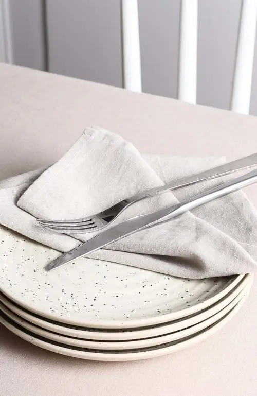 STONE + LAIN Dua Stoneware 4-piece Dinner Plate Set