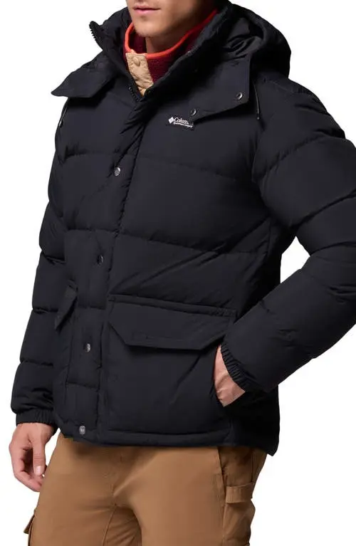 Columbia Wallowa Water Repellent Down Puffer Jacket With Removable Hood - Black