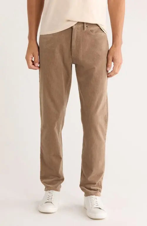 Marine Layer Athletic Fit Flex Terry Corduroy Trousers - Taupe