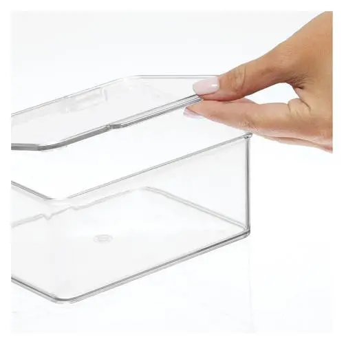 MDESIGN Plastic Playroom/gaming Storage Organizer Box, Hinge Lid