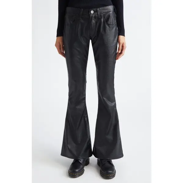 Junya Watanabe Faux Leather Flare Pants